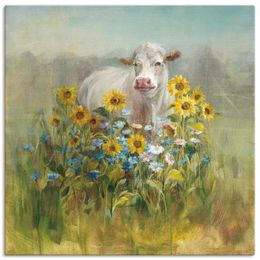 Artland Wandbild &raquo;Farm and Field I&laquo; Kuhbilder 1 Stk. tlg. als Alubild, Leinwandbild, Poster, Wandaufkleber in verschied. Gr&ouml;&szlig;en Leinwand B/H/T: 50cm x 50cm, 