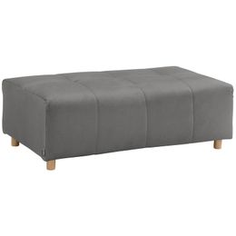 Home Affaire Polsterhocker &raquo;Scania&laquo; passend zum Ecksofa "Scania" grau Microfaser (100% Polyester);Struktur fein (100% Polyester);Samtoptik (100% 