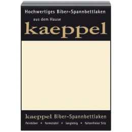 Kaeppel Spannbettlaken &raquo;Spannbettlaken Biber&laquo; 100% Baumwolle, kuschelig weich ideal f&uuml;r Winter beige Biber, Obermaterial: 100% Baumwolle B/L: 200cm, 1 Stk., 