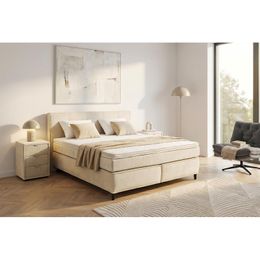 Jockenh&ouml;fer Boxspringbett &raquo;Capello, 7-Zonen-TTFK-Matratze&laquo; KS-Topper, 160x200 cm oder 180x200 cm, verschiedene H&auml;rtegrade w&auml;hlbar beige Bezug Bett: Flachgewebe (