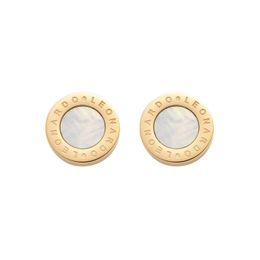 Leonardo Damen Leonardo Paar Ohrstecker &raquo;Mauritia&laquo; mit Perlmutt wei&szlig; 10mm, Edelstahl