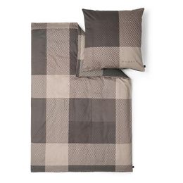 Bugatti Bettw&auml;sche &raquo;Satin-Flanell Kombi-Bettw&auml;sche Bugatti&laquo; 2 Stk. mit glatter Satin- und kuscheliger Flanellseite braun Mako-Satin, Obermaterial: 100