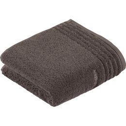 Vossen Handtuch &raquo;Vienna Style Supersoft&laquo; Supersoft Baumwolle grau Webfrottier, Baumwolle B/L: 50cmx100cm, 2 Stk., Webfrottier