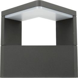 Heitronic Au&szlig;en-Wandleuchte &raquo;Bonita&laquo; LED-Board Warmwei&szlig; Wand-Au&szlig;enleuchte,Lichtaustritt nach unten,hell 600 Lumen Lichtstrom grau 1, H: 15cm