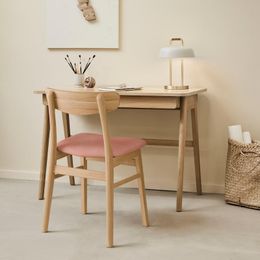 Schreibtisch &raquo;Findahl by Hammel Home Desk&laquo; 1 Stk. tlg. 110x55,5/72,5 cm, mit Stauraum und Beine aus Massivholz beige Beine: Eiche massiv wei&szlig; 