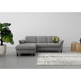 Sit & More sit&more Ecksofa &raquo;Maggiore L-Form&laquo; wahlweise mit Kopfteilverstellung, Schlaffunktion und Bettkasten grau 98% Polyester, 2% Polyamid B/H/T: 258cm x 