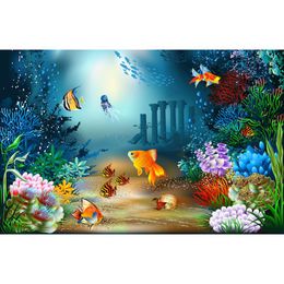 papermoon Fototapete &raquo;FISCHE-OZEAN SEE MEER FISCH KORALLEN RIFF WANDBILD XXL&laquo; bunt Vlies B/L: 4,5m x 2,8m, Bahnen: 9 Stk.