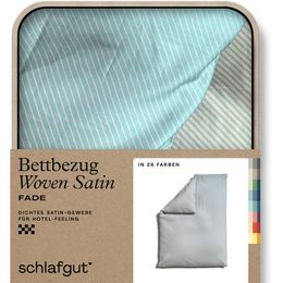 Schlafgut Bettbezug &raquo;Premium Bettbezug Woven Fade Satin (1 St)&laquo; Ton-in-Ton Rei&szlig;verschluss, Fadendichte von 300tc, Streifen, OEKO Tex bunt Mako-Satin, 