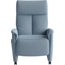 Sit & More sit&more TV-Sessel &raquo;Cremona Comfort&laquo; wahlweise manuell oder elektrischer Funktion mit Akku blau 98% Polyester, 2% Polyamid Flachgewebe, Ergonomie M2,