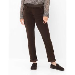 Raphaela by Brax Damen Cordhose Style PAMINA MARRONE, dunkelbraun, Gr. 52K