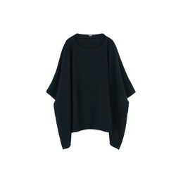 GOBI Cashmere Sweater 'Women's Boat-Neck Cashmere Poncho' female size L/XL Black