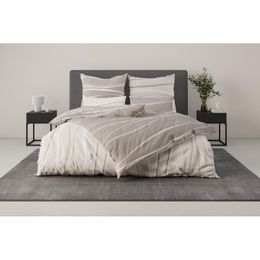 OTTO home Wendebettw&auml;sche &raquo;Alvara&laquo; 2 Stk. in Gr. 135x200 oder 155x220 cm, 100% Baumwolle, grafisches Motiv beige Linon, Obermaterial: 100% Baumwolle B