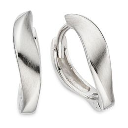 Bruno Banani Damen Paar Creolen &raquo;Schmuck Geschenk Silbercreolen&laquo; 13,3mm, Silber 925 (Sterlingsilber)