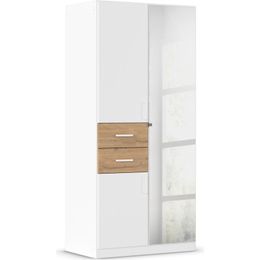 Rauch Dreht&uuml;renschrank &raquo;Maika&laquo; mit Spiegel, 2 Schubladen, in verschiedenen Breiten, H&ouml;hen und Farben wei&szlig; Holzwerkstoff B/H/T: 91cm x 197cm x 54cm
