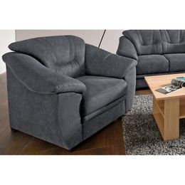 Sit & More sit&more Sessel &raquo;Savoni&laquo; grau NaturLEDER : Bitte beachten Sie, dass Lederbez&uuml;ge mehr N&auml;hte aufweisen als Stoffbez&uuml;ge.;Struktur ( 100% Polyester);