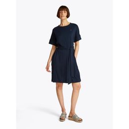 Tommy Hilfiger Damen Blusenkleid &raquo;MODERN CODY DRESS&laquo; mit Logostickerei blau S (36), N-Gr
