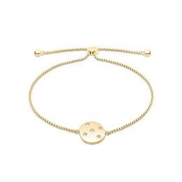 Tamaris Damen Edelstahlarmband &raquo;Schmuck Geschenk Edelstahl Armkette Little Twinkel&laquo; mit Zirkonia (synth.) gold 22cm, Edelstahl