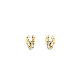 BOSS Damen BOSS Paar Creolen &raquo;LIVE PRECIOUS&laquo; mit Preciosa Crystal - Einh&auml;nger abnehmbar gold Edelstahl