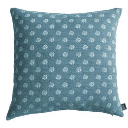 Pad Dekokissen &raquo;EDEL, Made in Europe&laquo; Kissenbezug ohne F&uuml;llung, Motiv Edelwei&szlig;, 1 St&uuml;ck, 30x50cm & 45x45 cm blau Obermaterial: 64% Baumwolle, 18% 