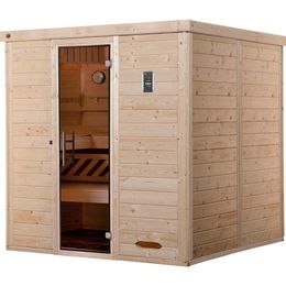 Weka Sauna &raquo;Kemi&laquo; Set, 7,5 kW-Ofen mit digitaler Steuerung beige Saunaofen, externe Steuerung, 7,5 kW