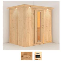 Karibu Sauna &raquo;Bedine&laquo; Set, ohne Ofen beige ohne Ofen, (ohne Ofen)