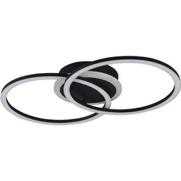 REALITY LEUCHTEN LED Deckenleuchte &raquo;Venida&laquo; LED-Board 1 Stk. Warmwei&szlig; Switch Dimmer, Memory Funktion schwarz 1, H: 8cm, 1 Stk.