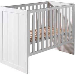 Vipack Babybett Babybett mit Liegefl&auml;che 60 x 120 cm wei&szlig; lackiert wei&szlig; Holzwerkstoff Lattenrost, Liegefl&auml;che B/L: 60cm x 120cm, kein H&auml;rtegrad