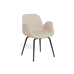 ACTONA GROUP Esszimmerstuhl &raquo;Beth, Stuhl, Polsterstuhl&laquo; () 2 Stk.Stuhl, sand, matt schwarz,VE=2 Stoff B/H/T: 58cm x 82,5cm x 56cm, 2 Stk.