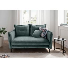 Home Affaire Ecksofa &raquo;Lazio modern und bequem, schmale Armlehnen, tolle Detailverarbeitung&laquo; Armlehnen verstellbar gr&uuml;n B/H/T: 168cm x 94cm x 110cm, 