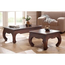 Otto Home Damen OTTO home Couchtisch &raquo;Kumar&laquo; mit geschwungenen Beinen, in 2 Breiten braun B/H/T: 110cm x 40cm x 60cm