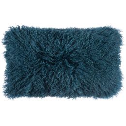 Pad Dekokissen &raquo;Glory&laquo; Echtfell blau Lammfell, Polyester B/L: 30cm x 50cm, 1 Stk.
