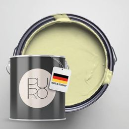 A.S. Cr&eacute;ation Wandfarbe &raquo;Premium Innenwandfarbe PURO Tuchmatt gentle lime&laquo; ideal f&uuml;r Wohnzimmer, Schlafzimmer, Flur und K&uuml;che, Farbwelt Gr&uuml;n gr&uuml;n 2,5 l 2,5ml