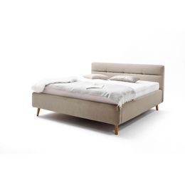 Meise M&ouml;bel meise.m&ouml;bel Polsterbett &raquo;Lotte&laquo; mit Lattenrost und Bettkasten beige Bezug Bett: Strukturstoff (100% Polyester) Liegefl&auml;che L&auml;nge B: 200cm x 160cm, 