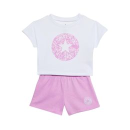 Converse Set M&auml;dchen Gr&ouml;&szlig;e 128/140 orchidee / wei&szlig;