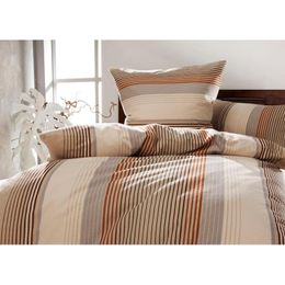Dyckhoff Bettw&auml;sche &raquo;Kira&laquo; 2 Stk. aus Weichfrottier beige Frottee, Obermaterial: 75% Baumwolle, 25% Polyester B/L: 155cm x 200cm, 1 Stk., 1 Stk., Frottee, B/L: