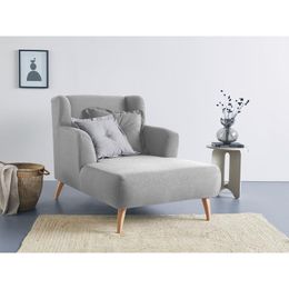 Home Affaire Loveseat &raquo;Baggio Kuschel Mega Lounge Big Sessel&laquo; grau Struktur fein, B/H/T: 101cm x 99cm x 152cm