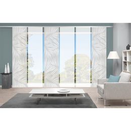 Vision Schiebegardine &raquo;PACEY&laquo; Paneelwagen 6 Stk. tlg. SET,SCHIEBEVORHANG,BAMBUS,DIGITALDRUCK grau Polyester 260cm, Paneelwagen, 60cm