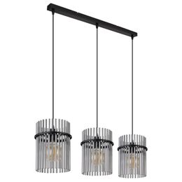 Globo LIGHTING Pendelleuchte &raquo;GORLEY&laquo; E27 1 Stk. Design Glasst&auml;be, Deckenlampe, Wohnzimmer, Esszimmer, H&auml;ngeleuchte schwarz 3, 1 Stk.