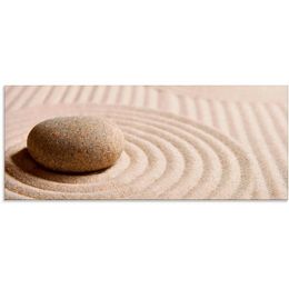Artland Glasbild &raquo;Mini Zen Garten - Sand&laquo; Zen 1 Stk. tlg. in verschiedenen Gr&ouml;&szlig;en beige B/H/T: 125cm x 50cm, Glasbild Zen, 1 Stk.