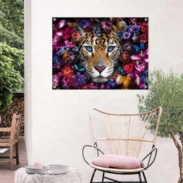 Reinders Poster &raquo;Flower Cat&laquo; Outdoor f&uuml;r Garten oder Balkon bunt Leinwand B/H/T: 80cm x 60cm x 0,1cm