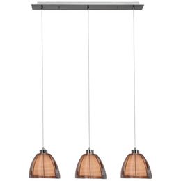 Brilliant Pendelleuchte &raquo;Relax&laquo; E27 1 Stk. H&auml;ngelampe 3flg braun 3, H: 121cm, 1 Stk.