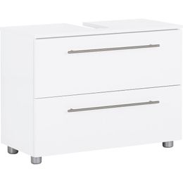 Optifit Waschbeckenunterschrank &raquo;Bern&laquo; wei&szlig; Holzwerkstoff wei&szlig;, B/H/T: 80cm x 59,6cm x 34,8cm, Schubladen: 2 Stk., Komplettausf&uuml;hrung