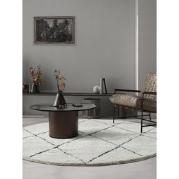 the carpet Teppich &raquo;Bahar Shaggy&laquo; rund 30 mm H&ouml;he Shaggy eleganter Wohnzimmer Teppich Hochflor beige Polypropylen &Oslash; 120cm 1 Stk., 30mm, &Oslash; 120cm