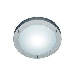 Trio Leuchten Deckenleuchte E27 Feuchtraum geeignet grau &Oslash; 31cm H: 7cm