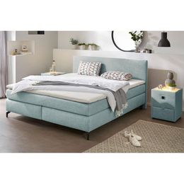 Jockenh&ouml;fer Boxspringbett &raquo;"Alinas" inkl. Topper&laquo; erh&auml;ltlich in unterschiedlichen Breiten und Farbvarianten gr&uuml;n Bezug Bett: Feinstruktur (100% Polyester);Topper 