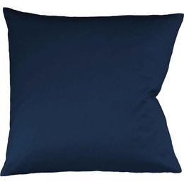 Fleuresse Kissenbezug &raquo;Colours Mako Satin, 100% Baumwolle, mit Rei&szlig;verschluss&laquo; Mako Satin, gl&auml;nzend, glatt, Premium Qualit&auml;t blau Mako-Satin, Mako-