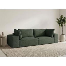 Trends by HG Big-Sofa &raquo;Conor XXL, B: 312cm, Liegefl&auml;che: 138x 238cm, in Cord und Velours&laquo; mit Schlaffunktion und Bettkasten gr&uuml;n 100% Polyester B/H/T: