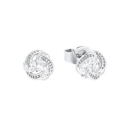 Amor Damen Paar Ohrstecker &raquo;Knoten&laquo; mit Zirkonia (synth.) bunt 8mm, Silber 925 (Sterlingsilber)