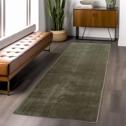 Ayyildiz Teppiche Teppich &raquo;JOY 1400, auch als L&auml;ufer und in Rund erh&auml;ltlich&laquo; rechteckig 11 mm H&ouml;he besonders weich, uni Kurzflor, Wohnzimmer, Kinderzimmer gr&uuml;n 