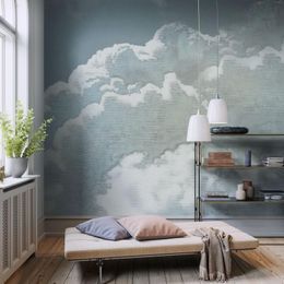Komar Fototapete &raquo; Vlies Fototapete - Vintage Clouds - Gr&ouml;&szlig;e 250 x 250 cm&laquo; bedruckt glatt lila Vlies B/L: x 2,5m, Rollen: 1